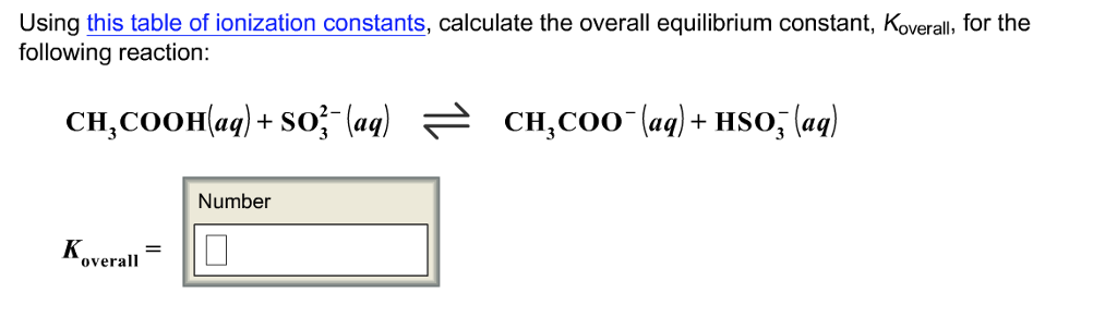 Solved Using this table of ionization constants, calculate | Chegg.com