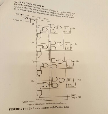 Use the synchronous binary counter of Figure 6-14 and | Chegg.com