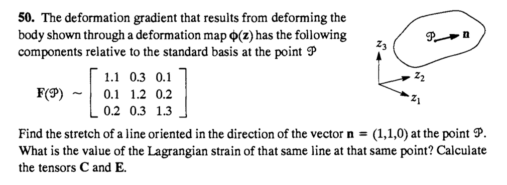 50. The deformation gradient that results from | Chegg.com