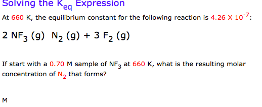 Solved Solving the Keq Expression At 660 K, the equilibrium | Chegg.com