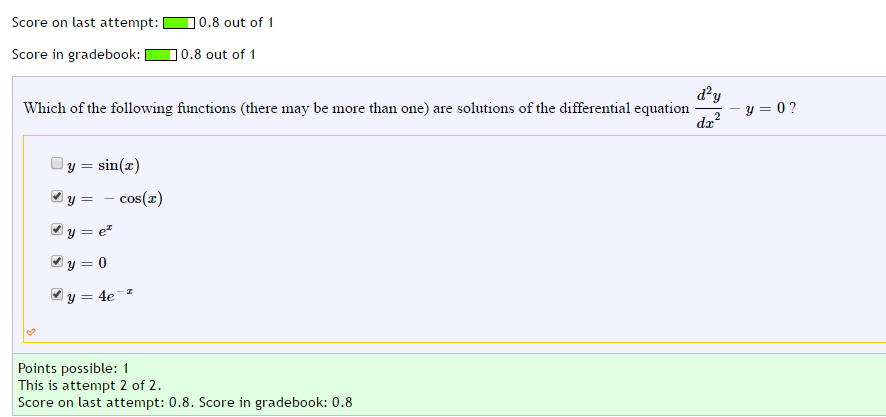Solved Score on last attempt: 0.8 out of 1 Score in | Chegg.com