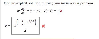 Solved Find an explicit solution of the given initial-value | Chegg.com