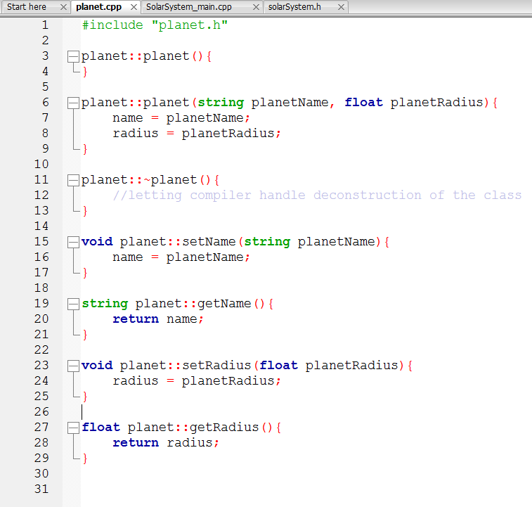 Solved Part 1: Planet Class Parts 1 and 2 of this recitation | Chegg.com