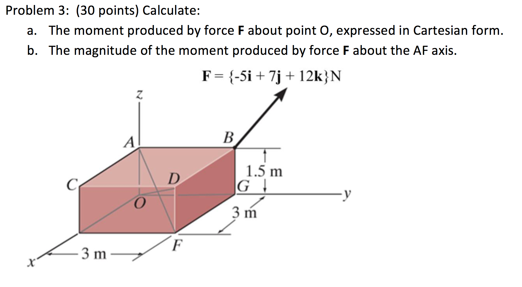Solved The moment produced by force F about point O, | Chegg.com