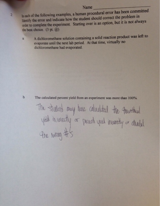 Solved In each of the following examples, a human procedural | Chegg.com