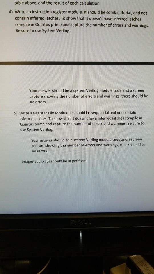 Solved table above, and the result of each calculation. 4) | Chegg.com