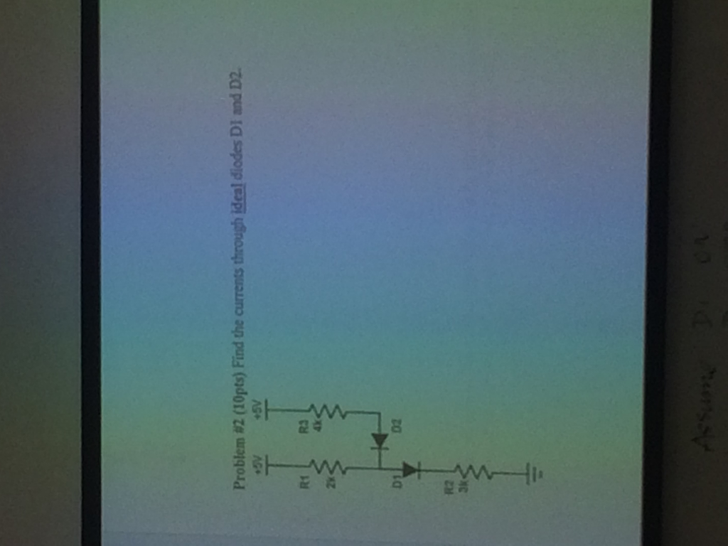Solved Find the current through ideal diodes D1 and D2. | Chegg.com