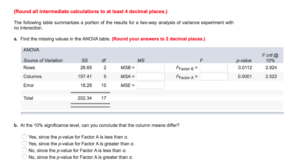 Solved (Round all intermediate calculations to at least 4 | Chegg.com