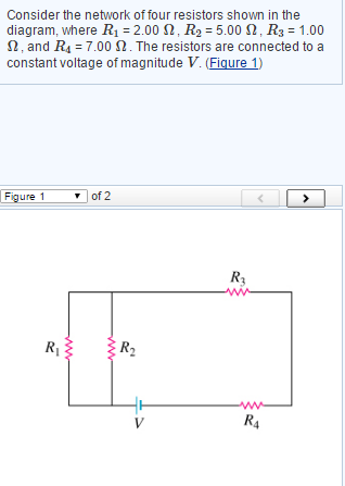 Solved Consider the network of four resistors shown in the | Chegg.com
