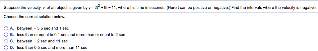 Solved Suppose the velocity, v, of an object is given by v = | Chegg.com