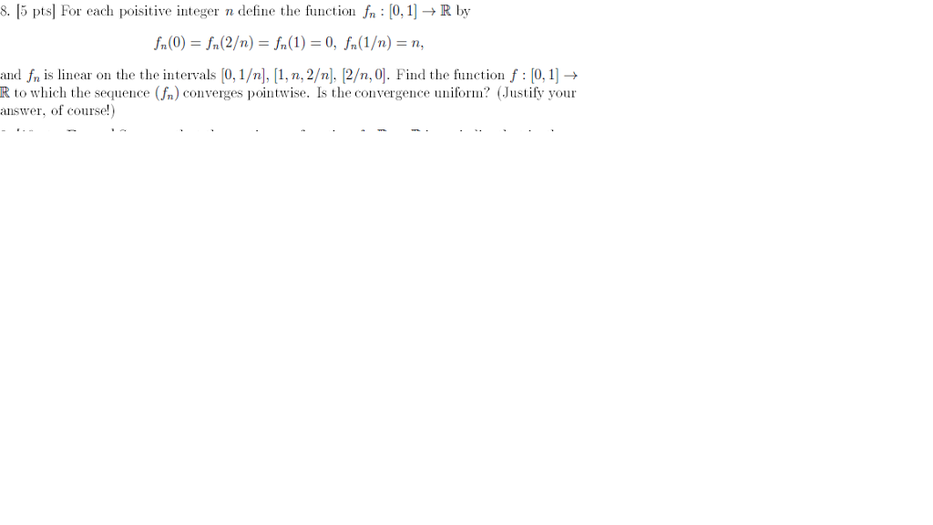 Solved For each positive integer n define the function f_n: | Chegg.com