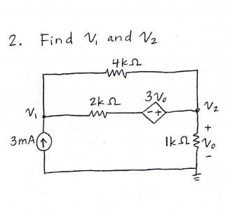 Solved Find V_1 and V_2 | Chegg.com