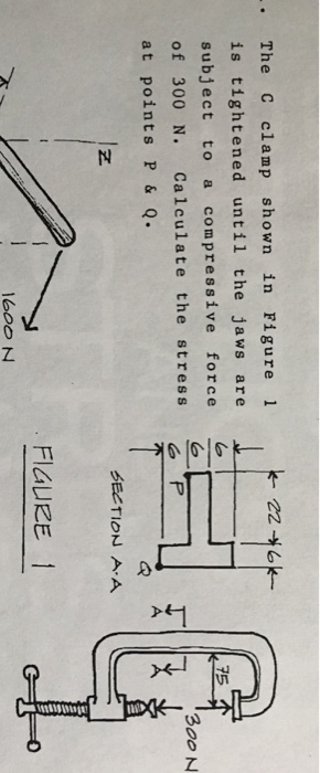Solved The C clamp shown in Figure 1 is tightened until the | Chegg.com