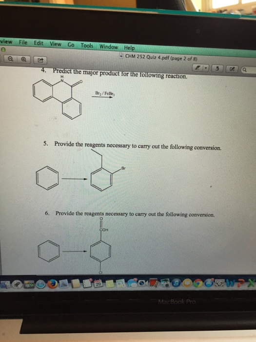 Solved 1) predict the major product for the following | Chegg.com