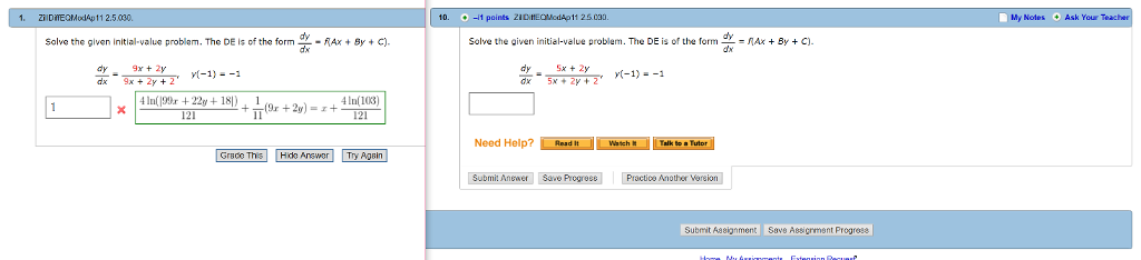 Solved Solve the given initial-value problem. The DE is of | Chegg.com