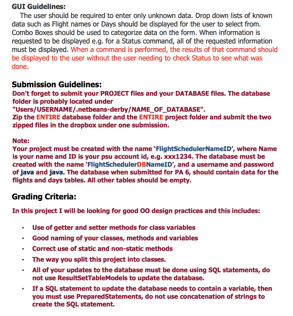 Flight Scheduler Initial Phase Programming Assignment | Chegg.com