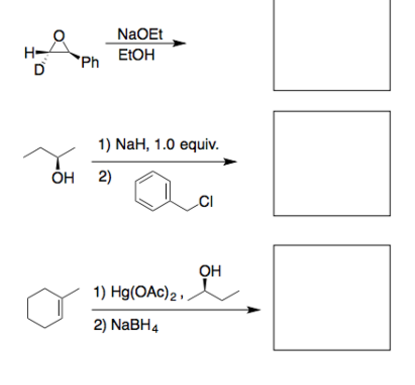 Solved NaOEt EtOH Ph 1) NaH, 1.0 equiv OH 2) CI OH 1) Hg | Chegg.com