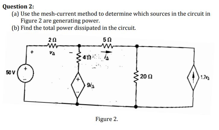 Solved (a) Use the mesh-current method to determine which | Chegg.com