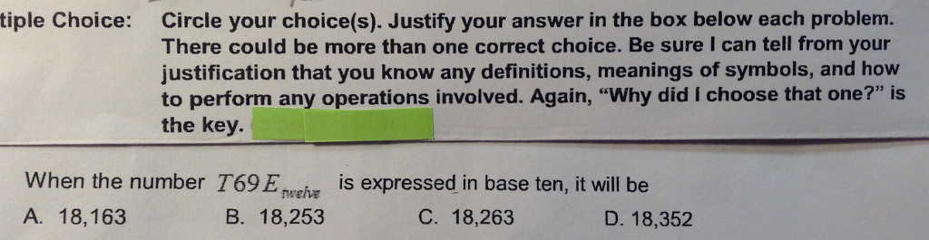 Solved Circle your choice(s). Justify your answer in the box | Chegg.com