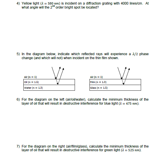 Solved λ 500 nm Light of wavelength λ= 500 nm shines through | Chegg.com