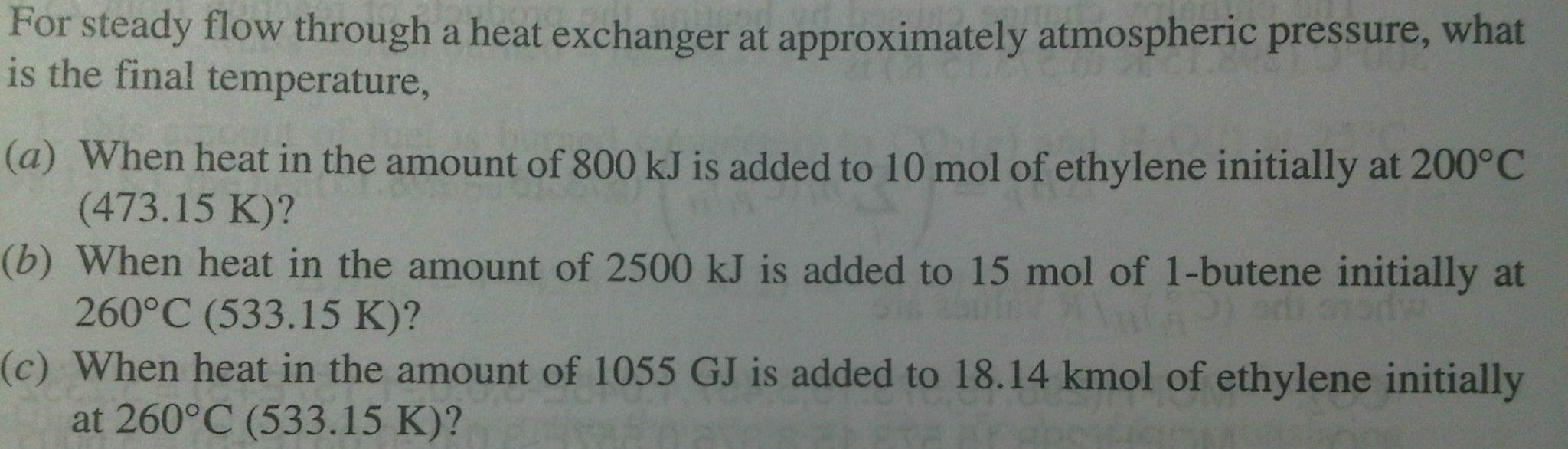 Solved For steady flow through a heat exchanger at | Chegg.com