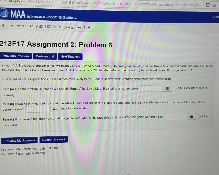 Solved Ucalgary ca/webwork2/F2017STAT213L02/213F17 | Chegg.com
