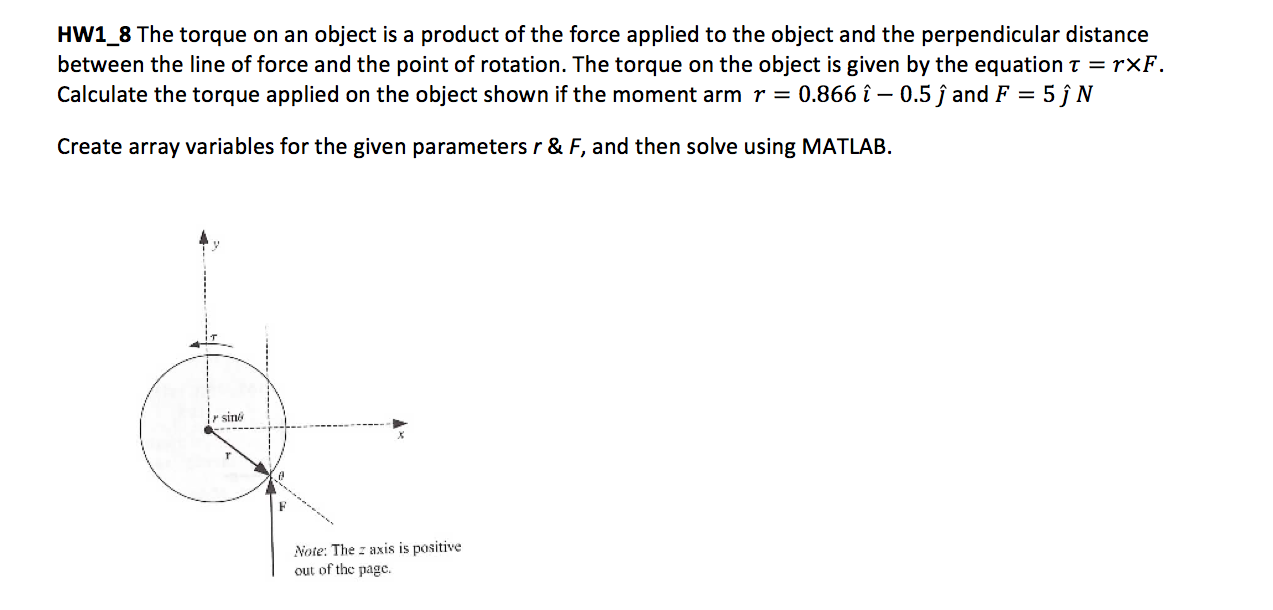 Solved The torque on an object is a product of the force | Chegg.com