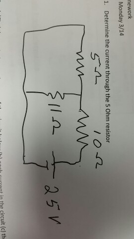 Solved Determine the current through the 5 Ohm resistor | Chegg.com