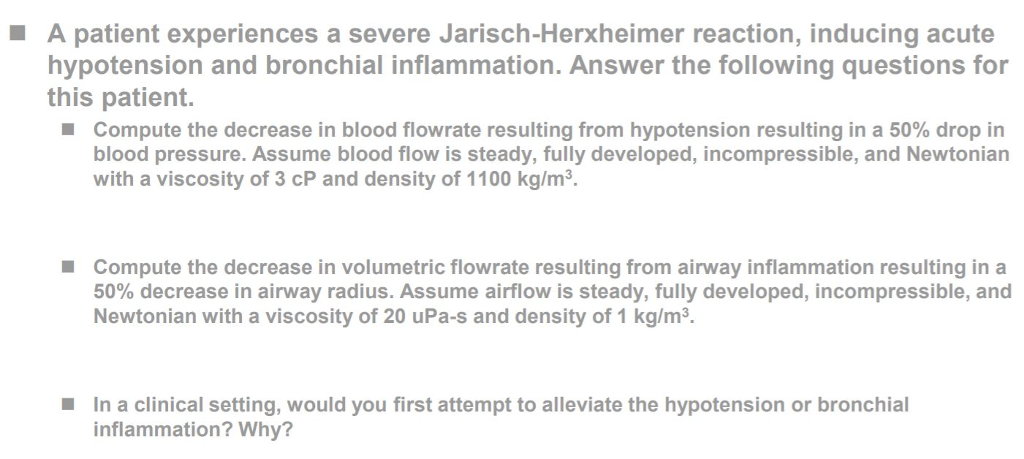 Solved A patient experiences a severe Jarisch-Herxheimer | Chegg.com