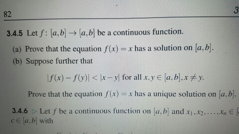 Solved Let f: [a, b] rightarrow [a, b] be a continuous | Chegg.com