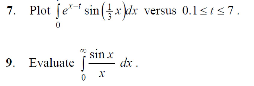 Solved Solve them in Matlab and limits for first one is from | Chegg.com