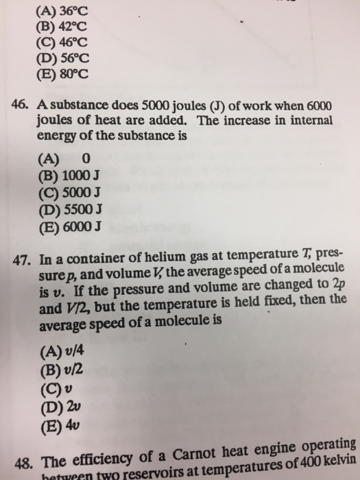 Solved A substance does 5000 joules (J) of work when 6000 | Chegg.com