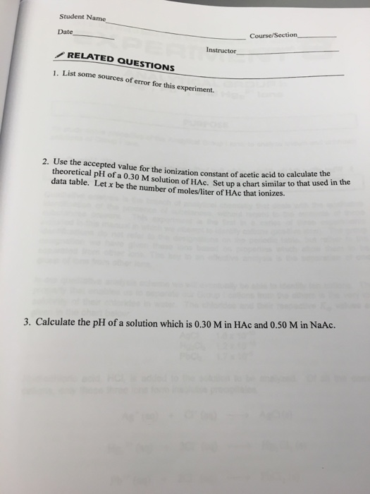 Solved Student Name Course/Section Date Instructor RELATED | Chegg.com Solved Student Name Course/Section Date Instructor RELATED | Chegg.com