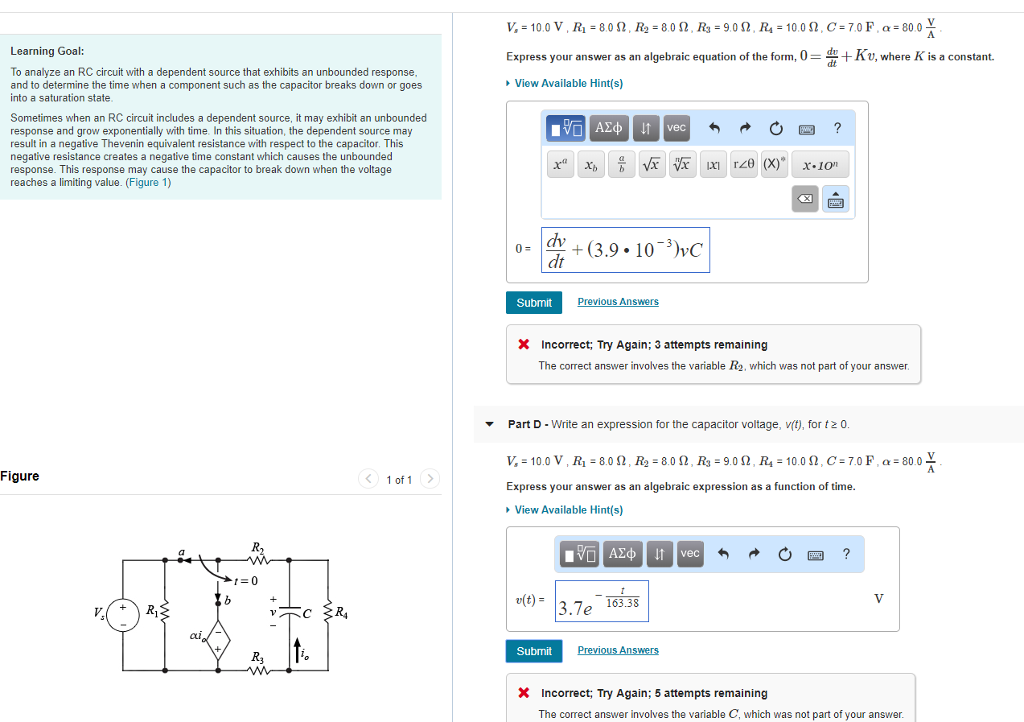 Solved Learning Goal: Express your answer as an algebraic | Chegg.com