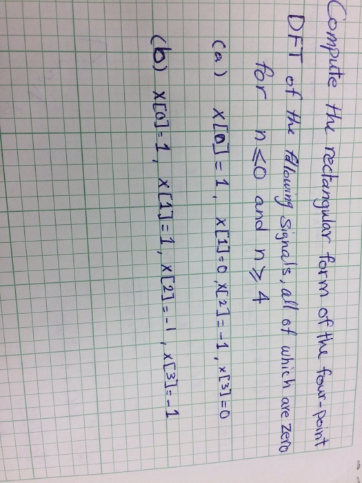 Solved Complete the rectangular form of the four-point DFT | Chegg.com