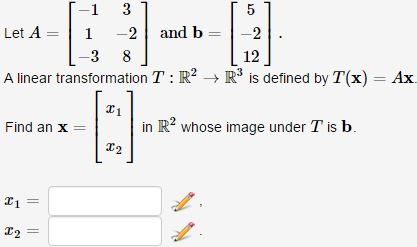 Solved A linear transformation T : R^2 rightarrow R^3 is | Chegg.com
