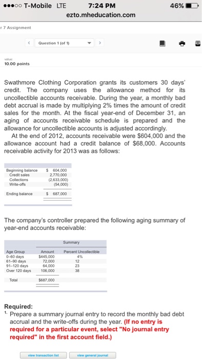 Solved Swathmore Clothing Corporation grants its customers | Chegg.com Solved Swathmore Clothing Corporation grants its customers | Chegg.com