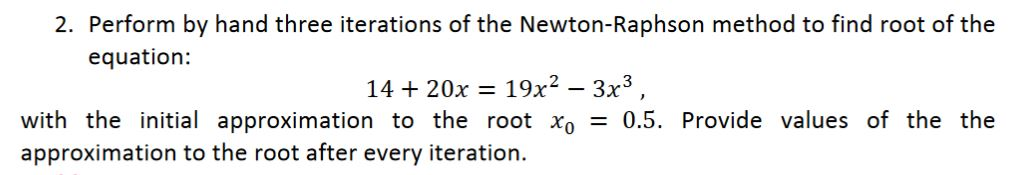 Solved 2. Perform by hand three iterations of the | Chegg.com