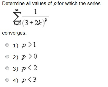 Solved Determine all values of p for which the series 1 / | Chegg.com