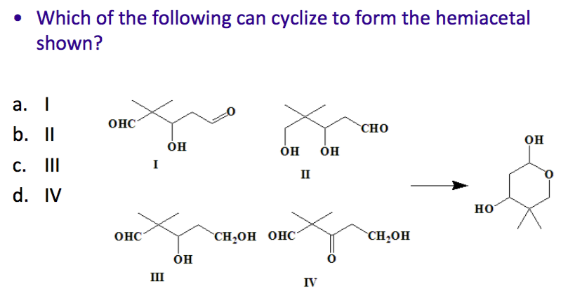 Solved Which of the following can cyclize to form the | Chegg.com
