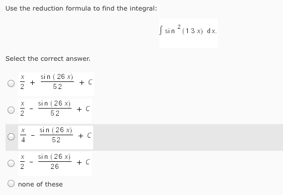 Solved Use the reduction formula to find the integral: | Chegg.com