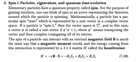 Solved 3. Spin-1 Particles, eigenvalues, and quantum | Chegg.com