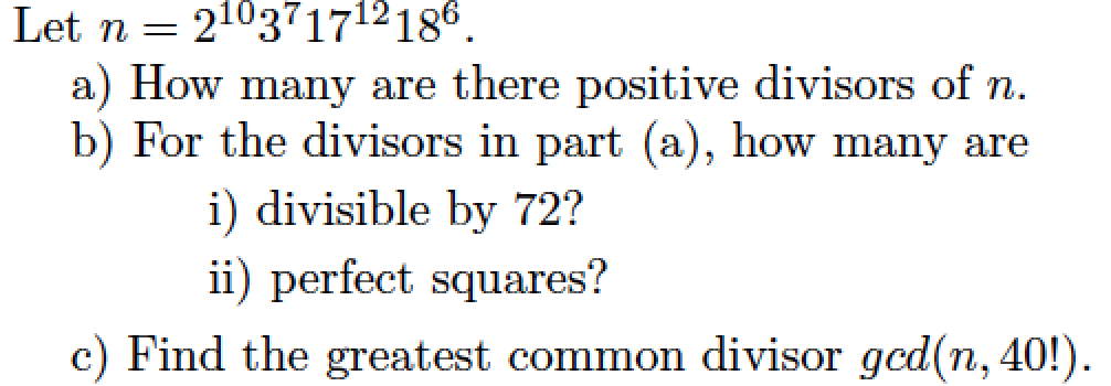 Solved Let n 210371712186 a) How many are there positive | Chegg.com