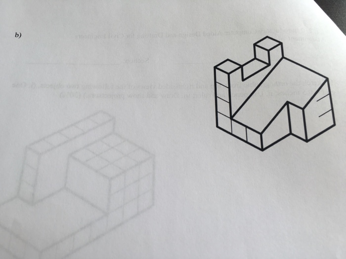 Solved 1. Sketch the orthographic front, top and right-sided | Chegg.com