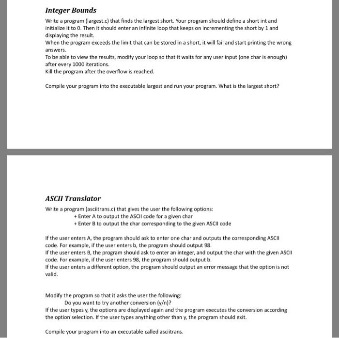 Solved Write a program (largest.c) that finds the largest | Chegg.com