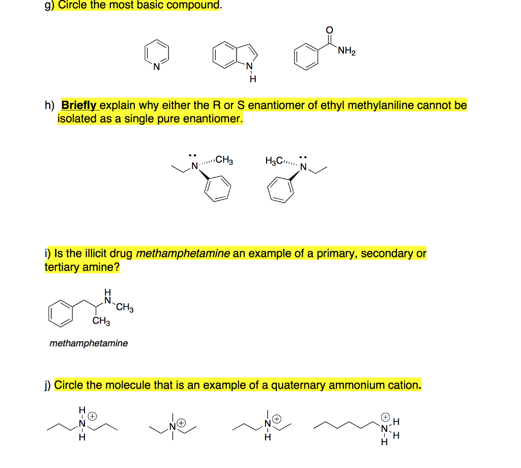 Solved Circle the most basic compound. Briefly explain why | Chegg.com