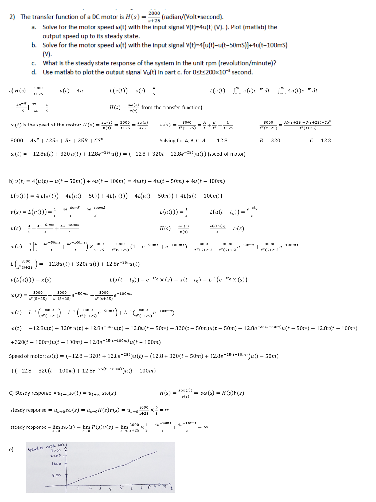 Solved Solving simple system differential equation to | Chegg.com