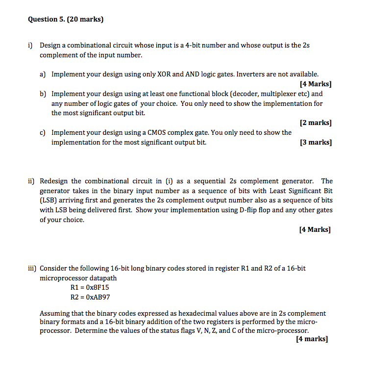 Design A Combinational Circuit Whose Input Is A 4 Bit