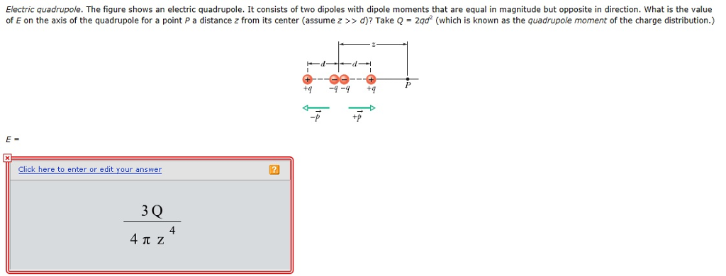 Solved Electric quadrupole. The figure shows an electric | Chegg.com