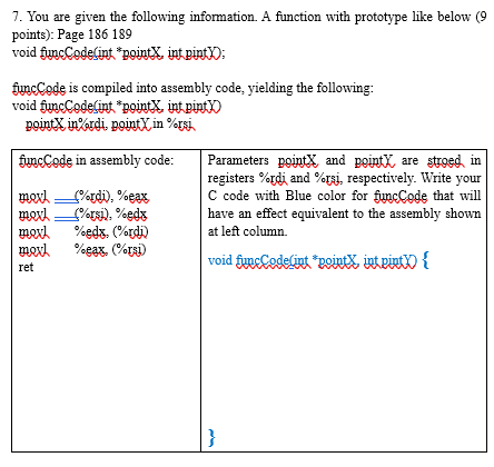 Solved 7. You are given the following information. A | Chegg.com